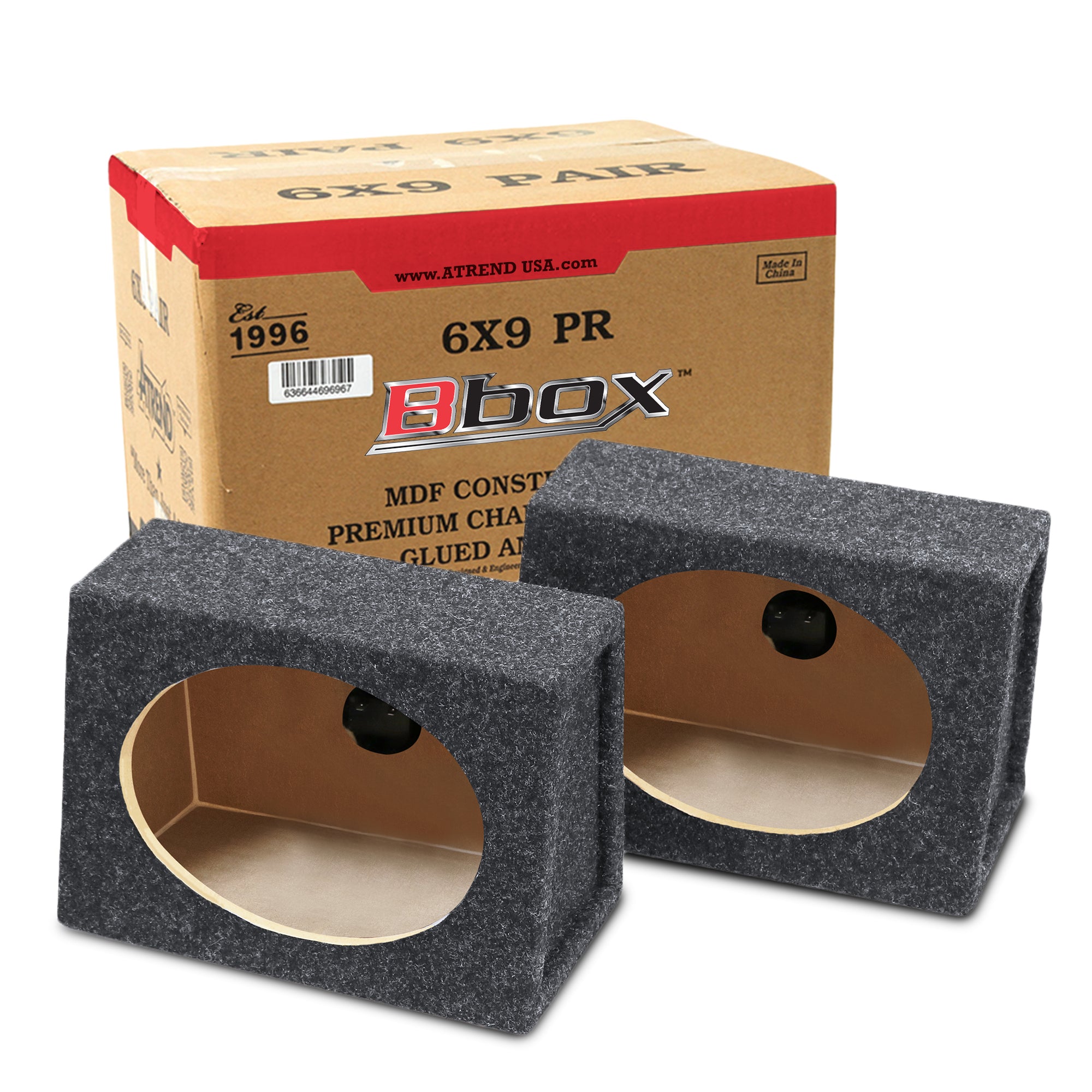 6.5" Round Speaker Box Pair Subwoofer Enclosure Precision – Atrend USA